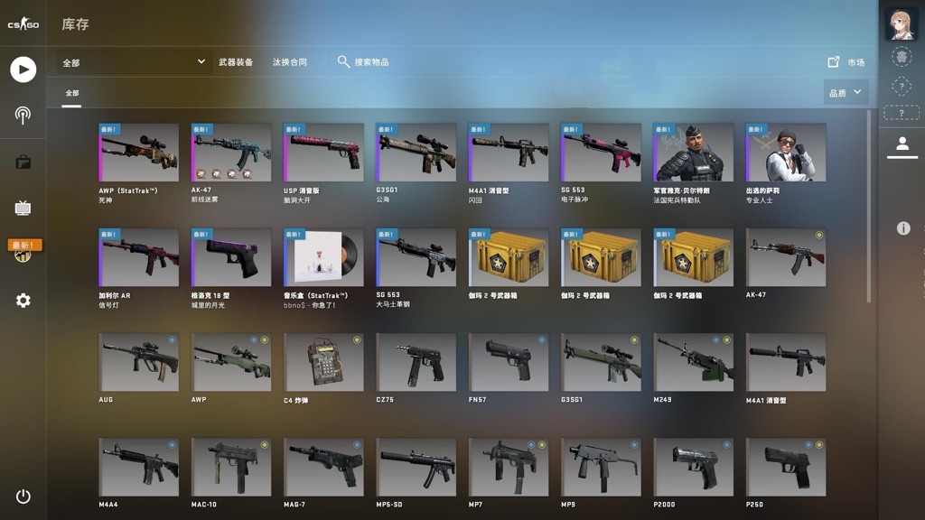 可5E官匹竞技休闲AK47迷雾AWP死神USP脑动大开M4A1闪回加利尔AR信号灯 / CSGO / 全球服 / 全球服 - GG租号