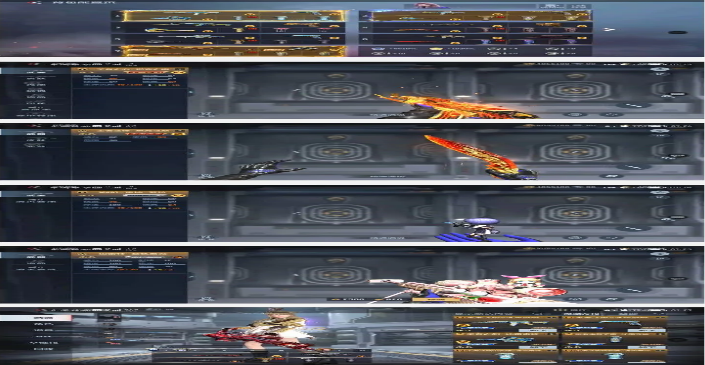 步枪：星象m4、王者之武、王者之影、王者之魄、耀金伯爵寒霜、火麒麟诸神黄昏套装、沙漠领主、雷神千变、黑龙凶煞套装、黑骑士电竞之皇套装、星速、樱