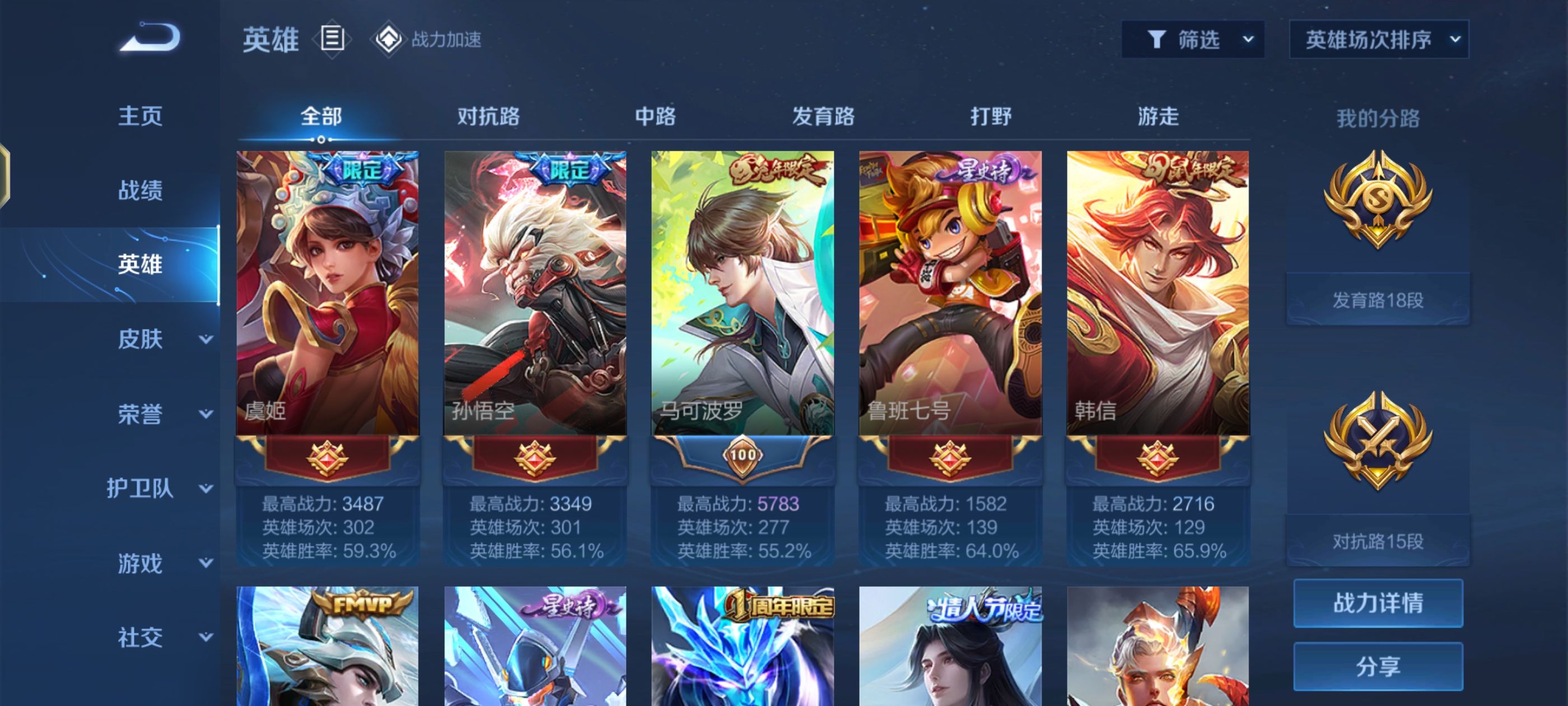 V7鹏鹏账号 115英雄 188皮肤 / 王者荣耀 / 标题写明区服 / QQ - GG租号